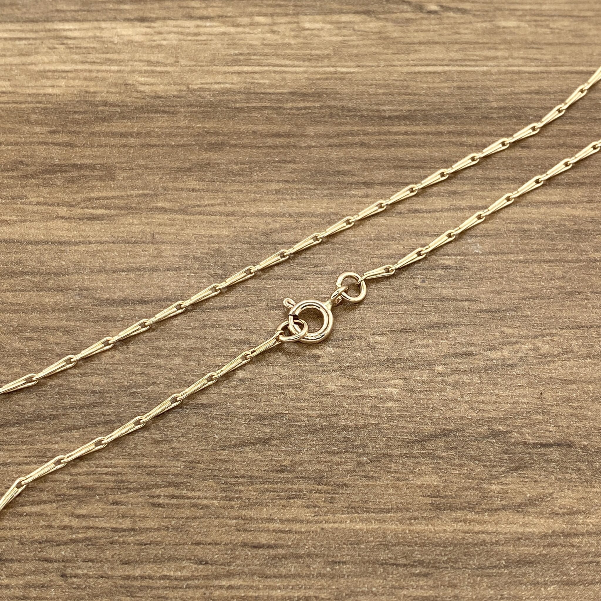 Gold Hayseed Chain Necklace, 9ct, 16" - Reginald Davis